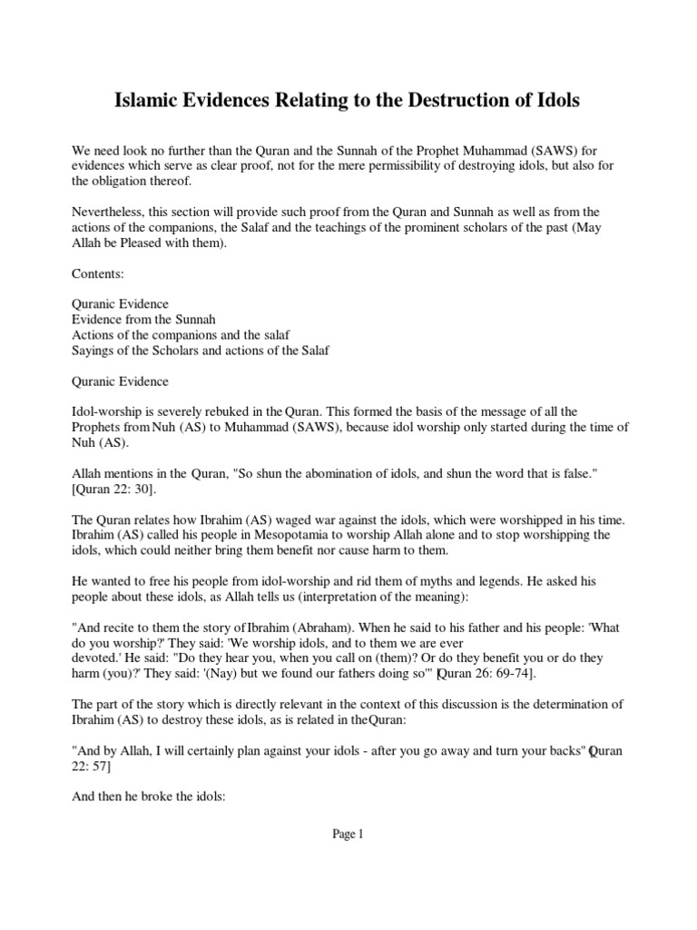 Destruction of Idols | PDF