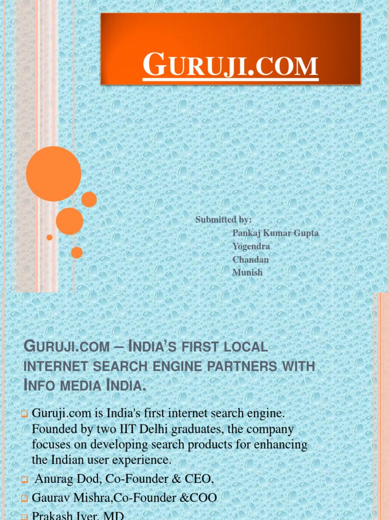 Guruji | PDF | Web Search Engine | Internet