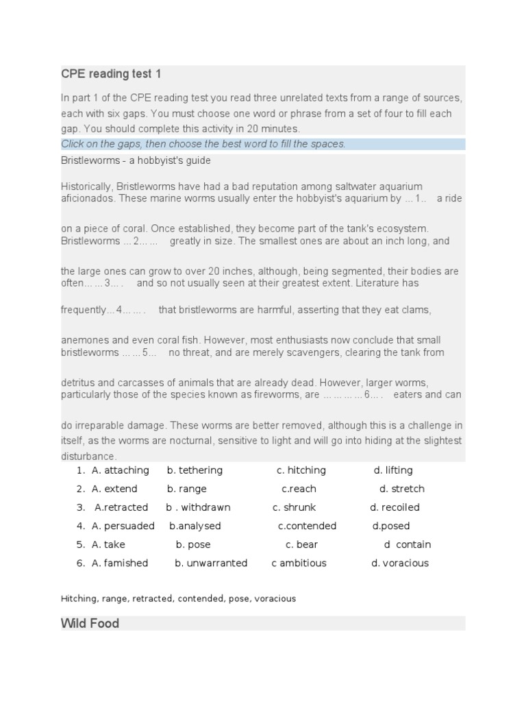 Certificate of Proficiency in English CPE - C2 Level Test | Download ...