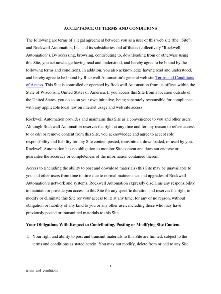 Rockwell Sample Code Download Terms and Conditions | PDF | Trademark ...
