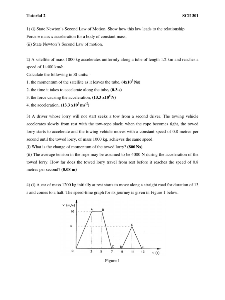 Tutorial 2 | Download Free PDF | Acceleration | Speed