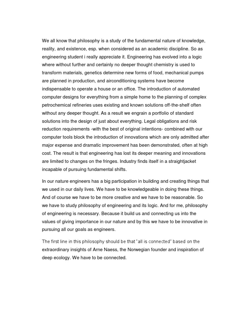 Philosophy's Role in Engineering Innovation | PDF