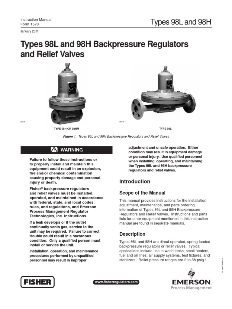 Fisher - 98H | Valve | Pipe (Fluid Conveyance)