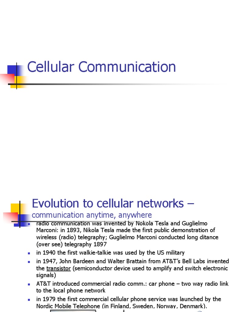 Cellular Communication Pdf Cellular Network Telecommunications