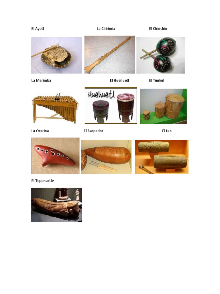 Instrumentos Folkloricos, Danzas y Canciones | PDF | Guatemala ...