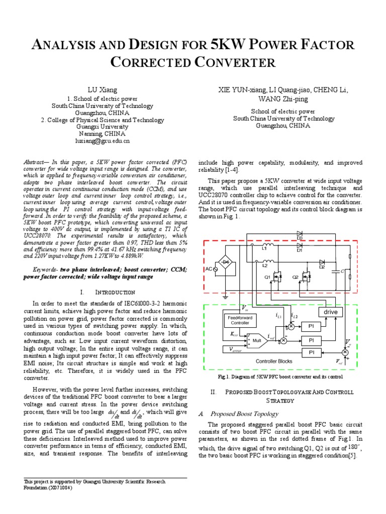 Analysis and Design For 5kw PFC Converter | PDF | Capacitor ...