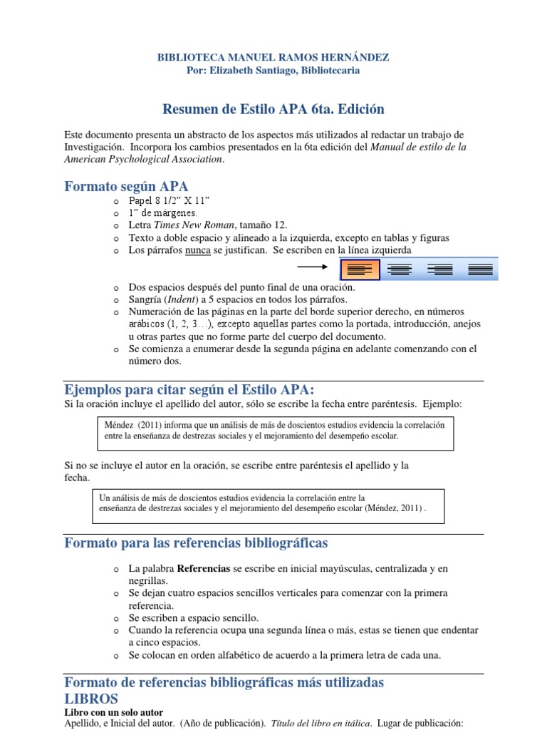 Hoja Formato Apa 6ta Edición Estilo Apa Ciencia General