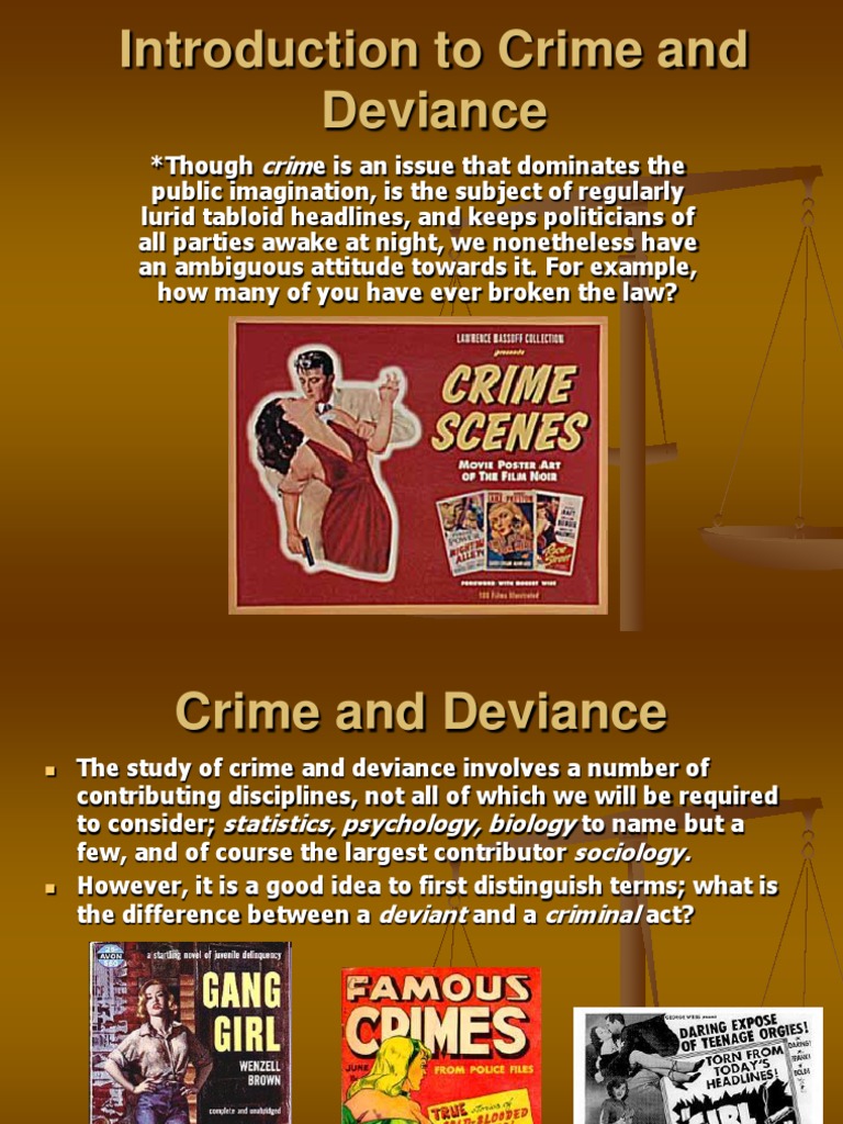 Introduction To Crime and Deviance | PDF | Deviance (Sociology) | Norm ...