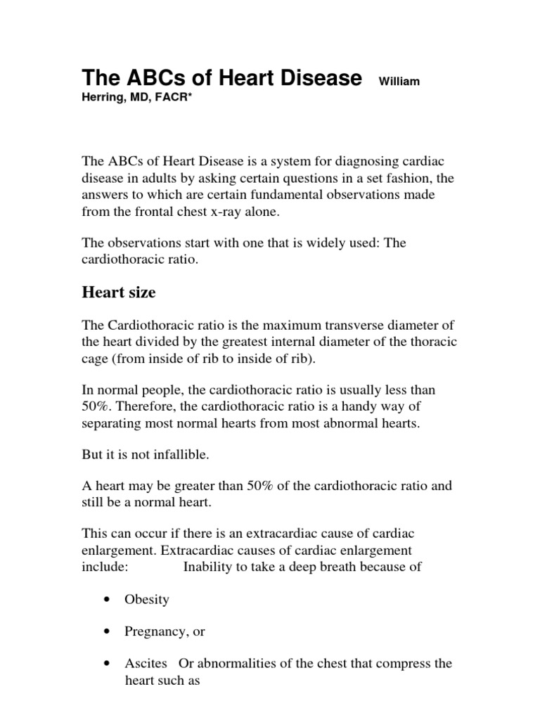 The ABCs of Heart Disease William Herring | PDF | Aorta | Heart