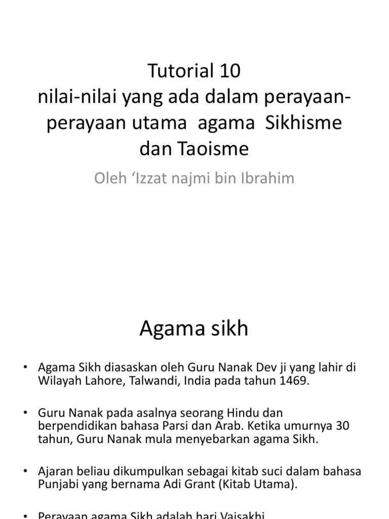 Nilai-Nilai Yang Ada Dalam Perayaan-Perayaan Utama Agama Sikhisme | PDF