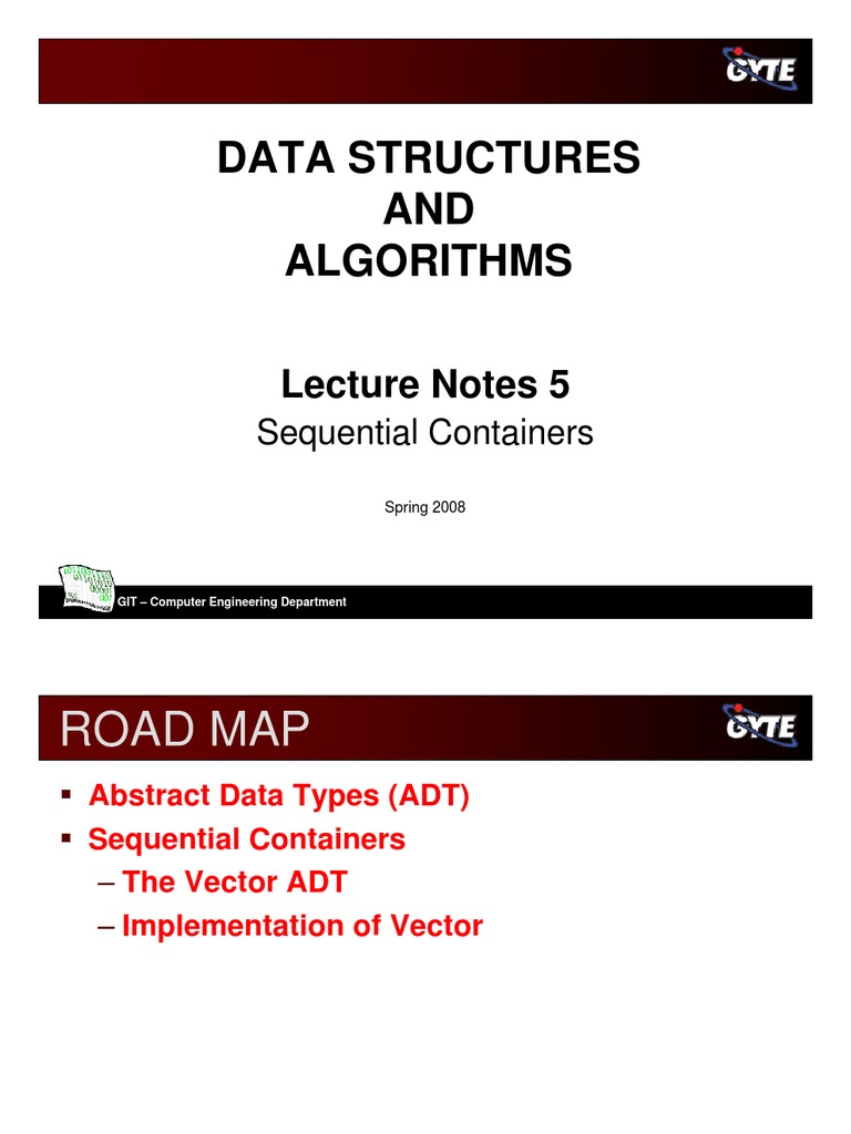Data Structures AND Algorithms: Lecture Notes 5 | Download Free PDF ...