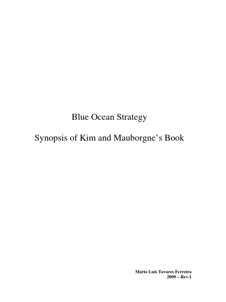 Blue Ocean Strategy - Synopsis | PDF | Competition | Economies