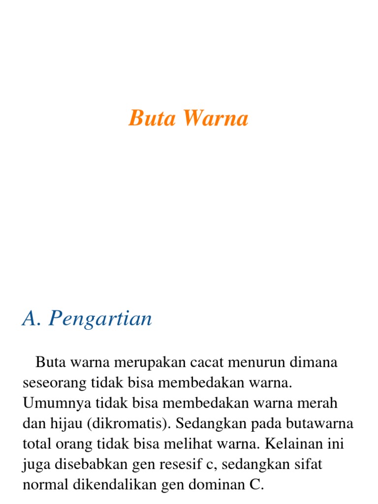 Buta Warna | PDF | Sains & Matematika