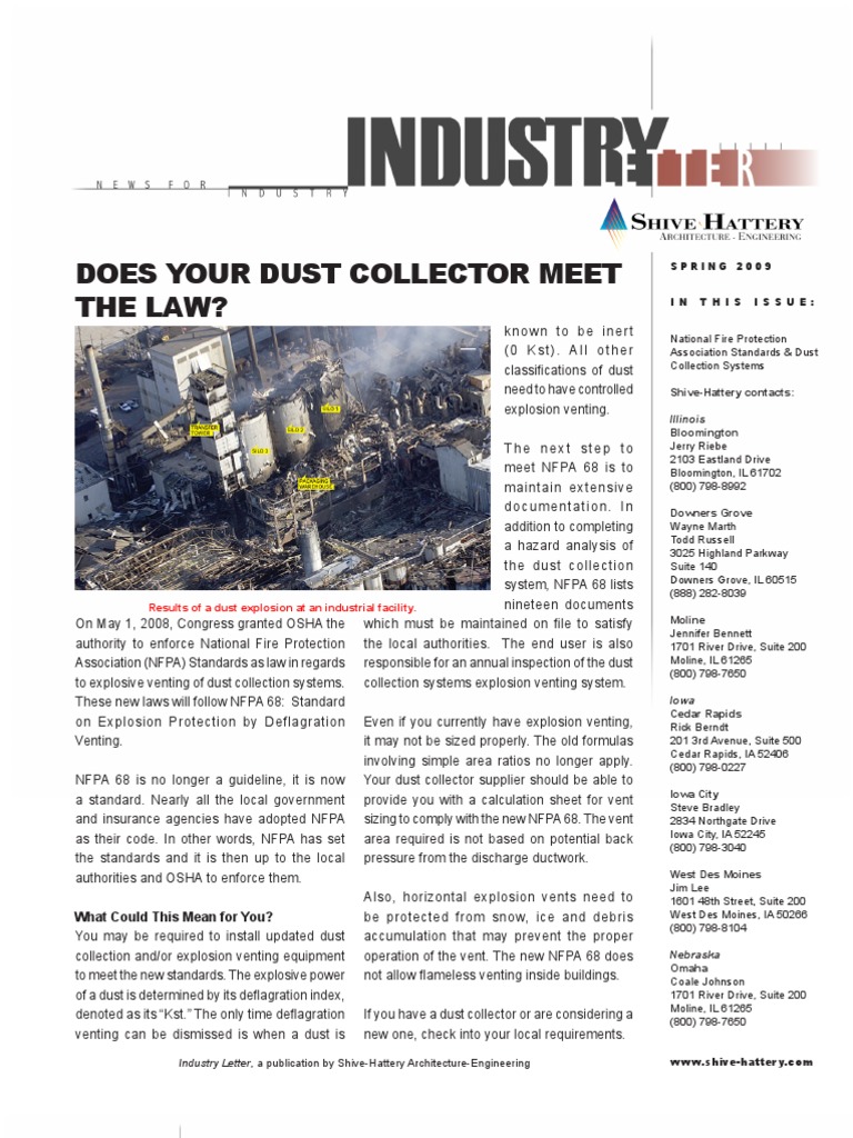 Dust Collection | PDF | Iowa | Safety