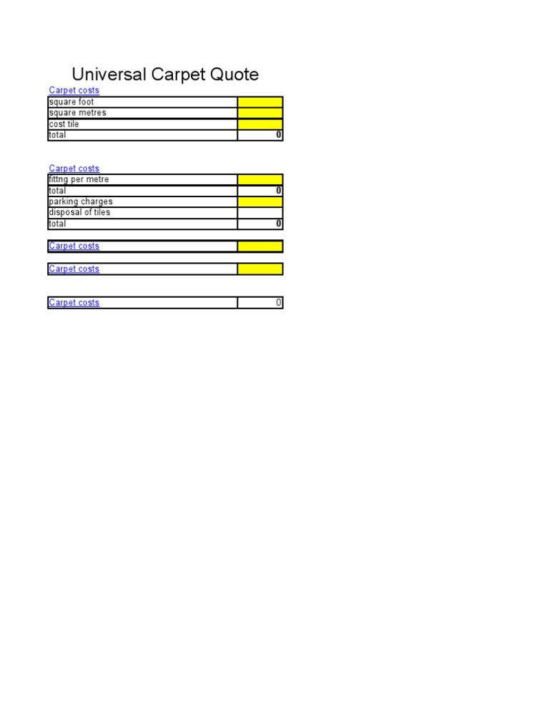 Carpet Cost Estimator Tool | PDF | Nature | Computing And Information ...