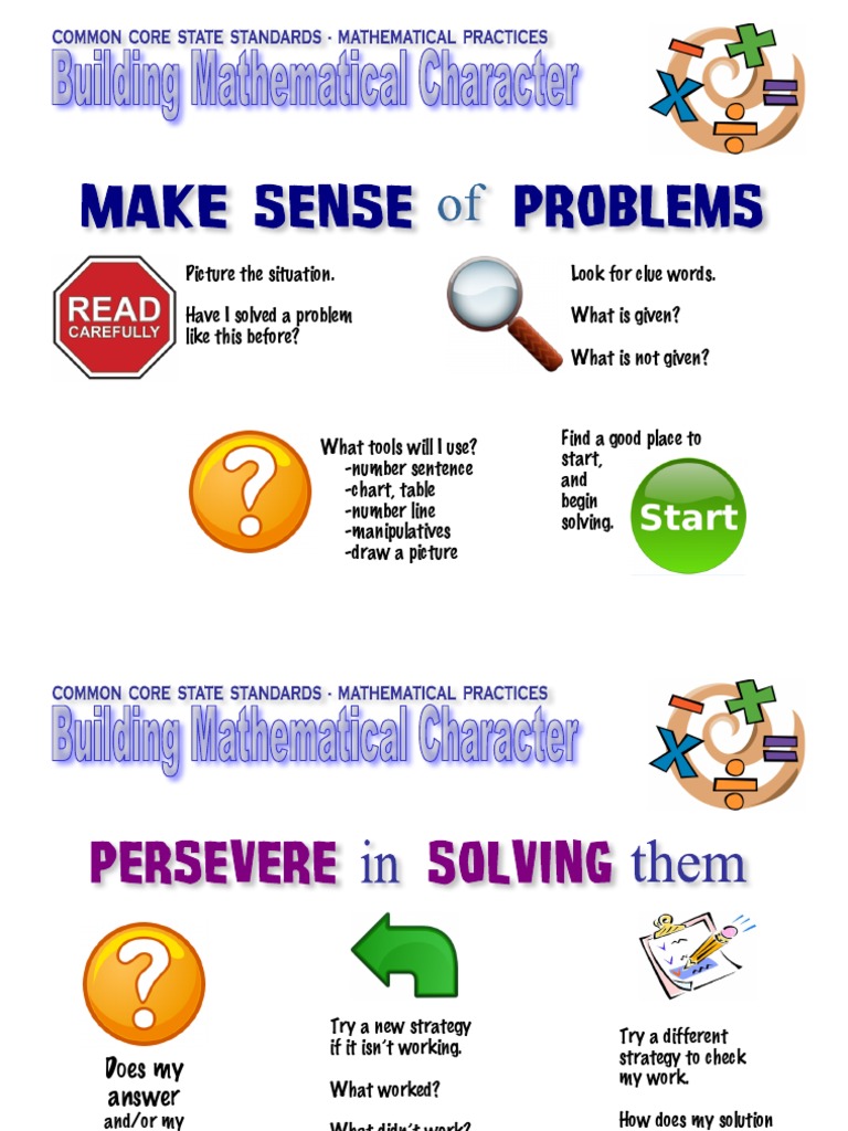 Building Mathematical Character 8practices Posters | PDF | Ellipsis ...