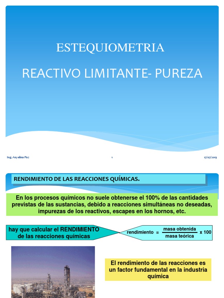 Reactivo Limitante | PDF | Reacciones químicas | Estequiometría