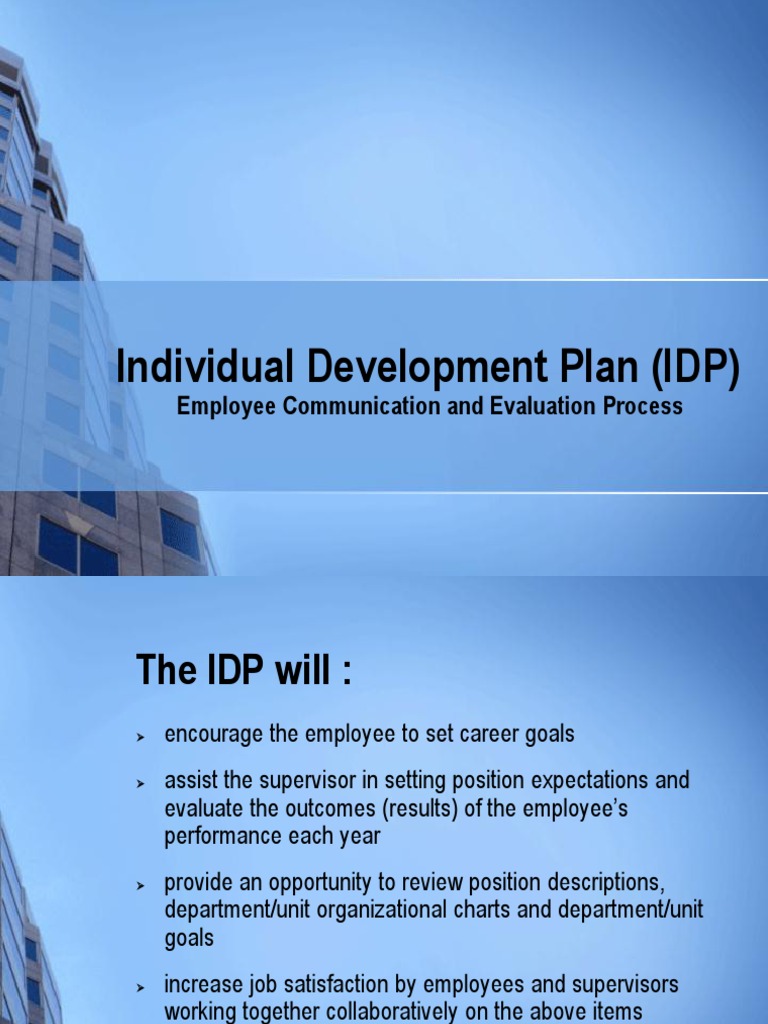 IDP Presentation Powerpoint | Goal | Job Satisfaction