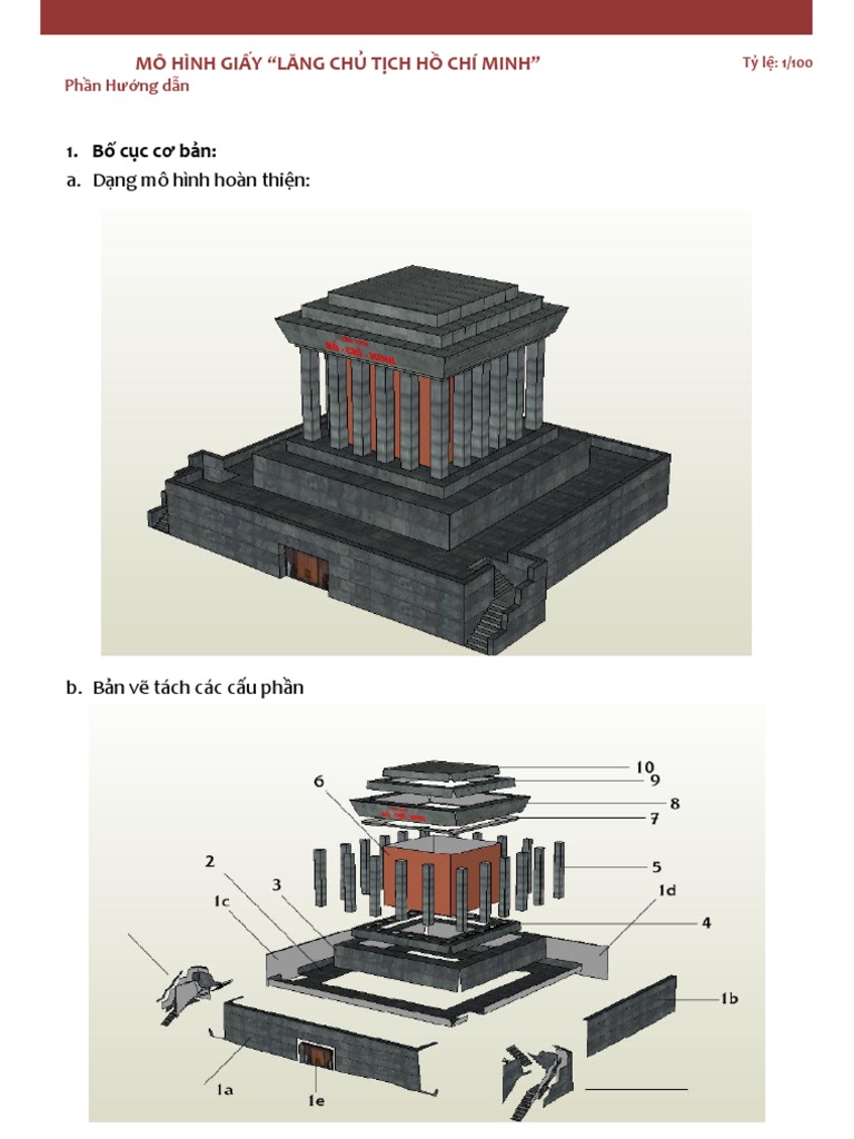 Ho Chi Minh Mausoleum PaperCraft (Instructions) | PDF