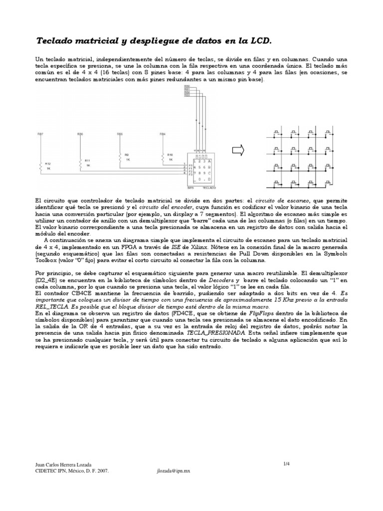 Matricial - LCD Fpga VHDL | PDF Matricial - LCD Fpga VHDL | PDF