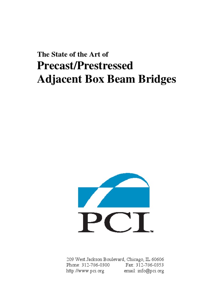 PCI Adjacent Box Beam Bridges 4-21-09 | PDF | Prestressed Concrete ...
