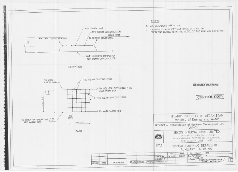 Auxiliary Earth MAT in Switch Yard | PDF