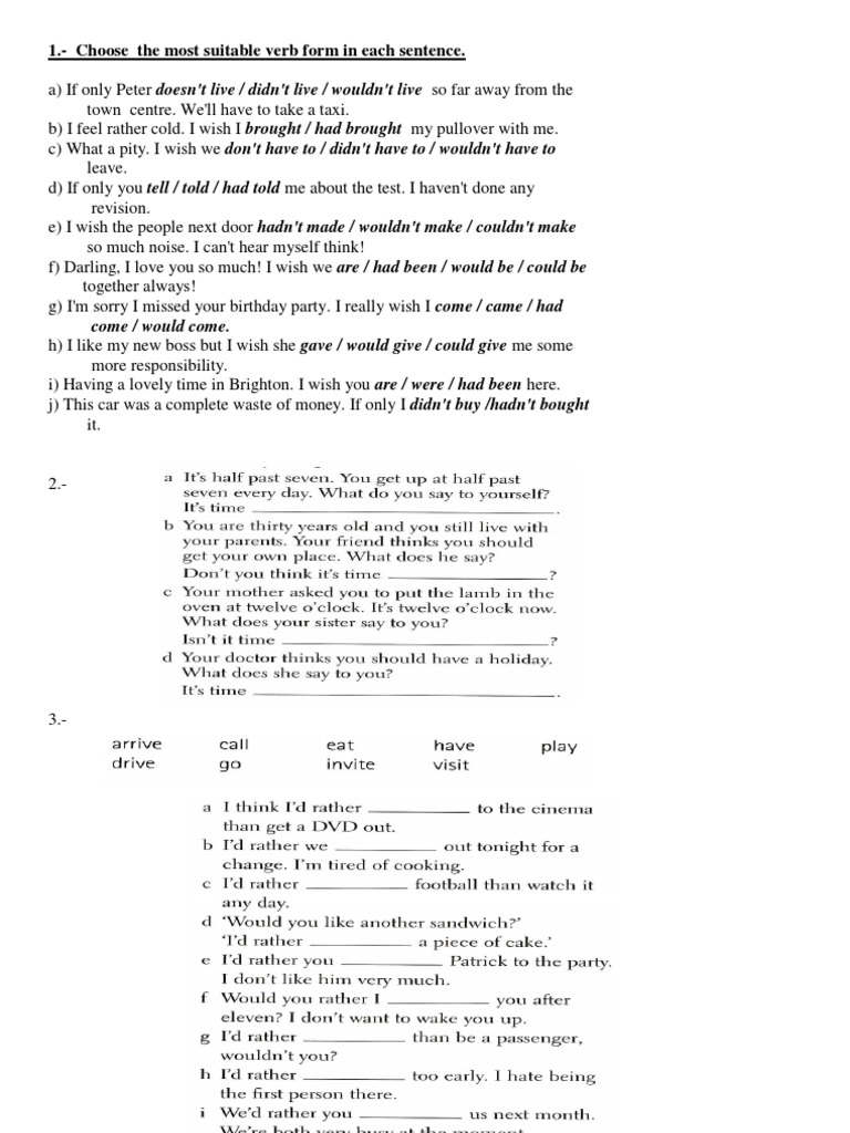 Hypothetical Situations Practice | PDF