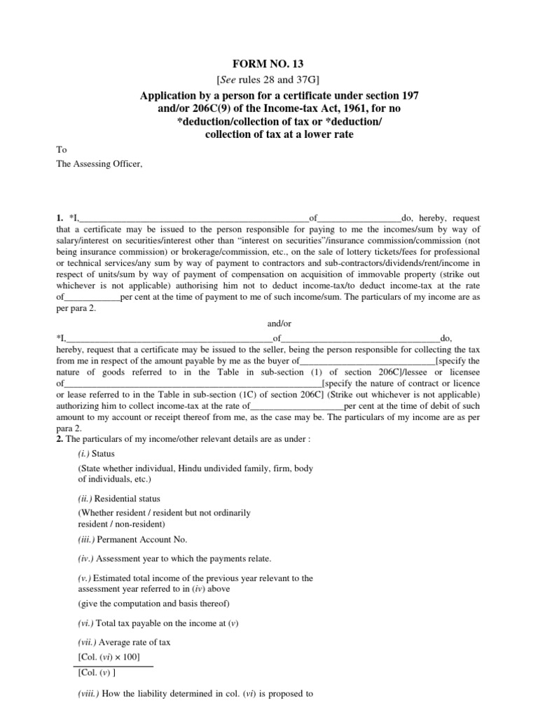 Form No. 13 | PDF