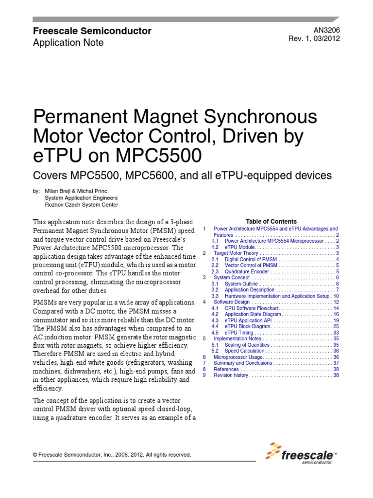 PMSM Speed Control | PDF | Electric Motor | Microcontroller