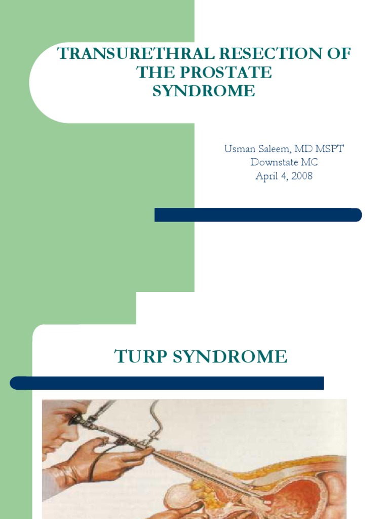 TURP Syndrome | PDF | Anesthesia | Diseases And Disorders