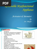 Activator Orthodontic Appliance Overview | PDF | Orthodontics | Mouth