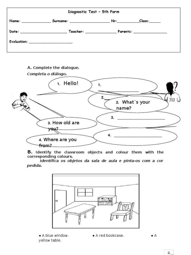 5th Grade Diagnostic Test | PDF
