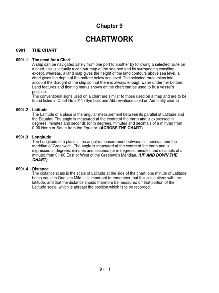 Chapter 9 - Chartwork | PDF | Tide | Compass