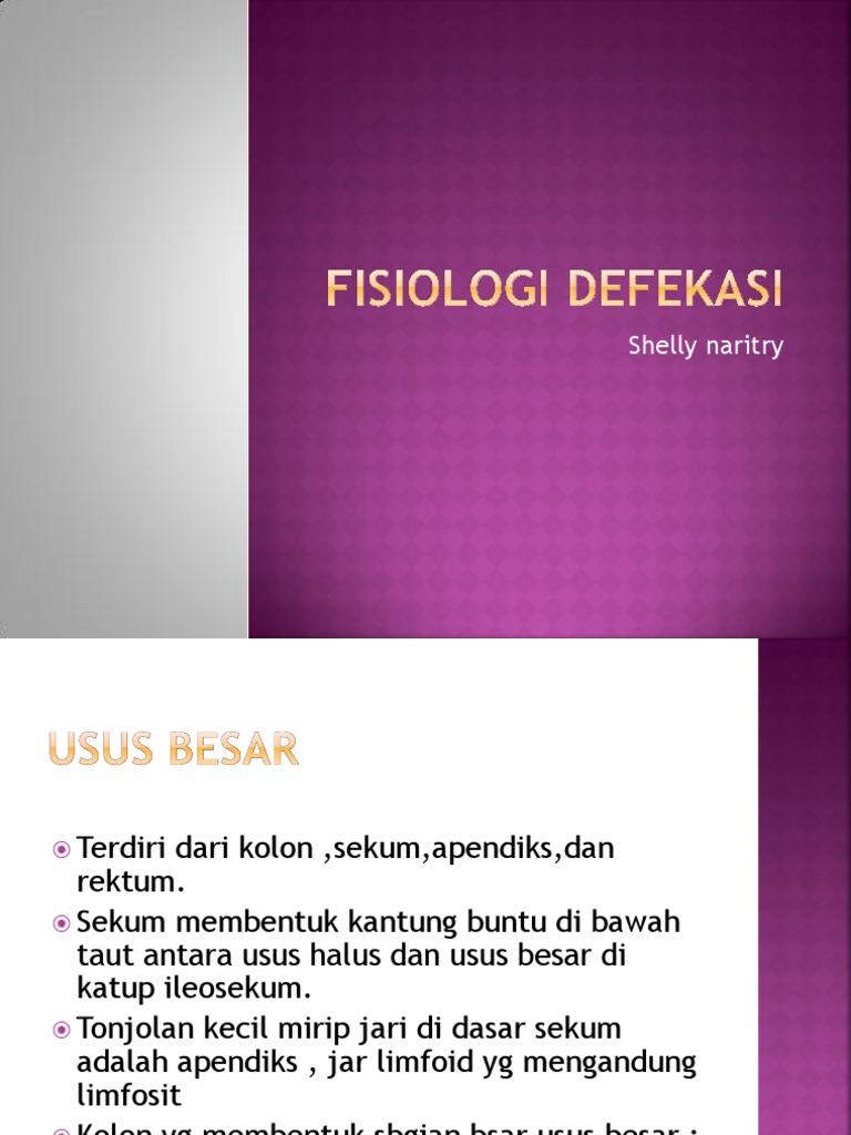 Fisiologi Defekasi | PDF | Ilmu Sosial