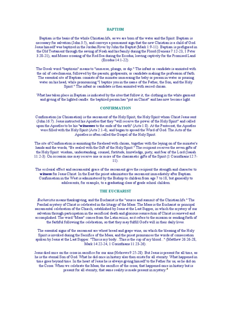 Baptism: Witness For Jesus Christ. in The East The Priest Administers ...