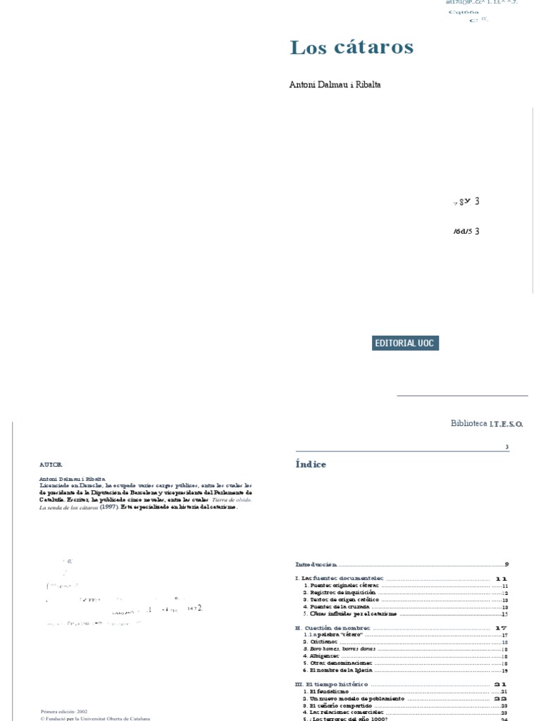 Cataros | PDF | Catarismo | Feudalismo