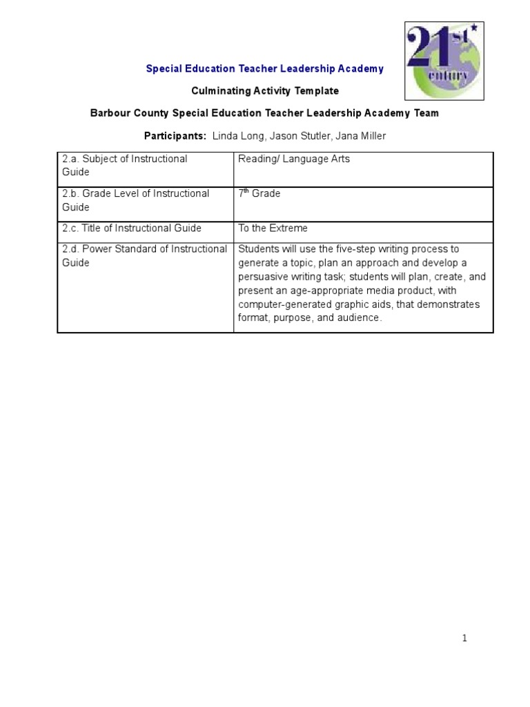 Culminating Activity | Differentiated Instruction | Individualized ...