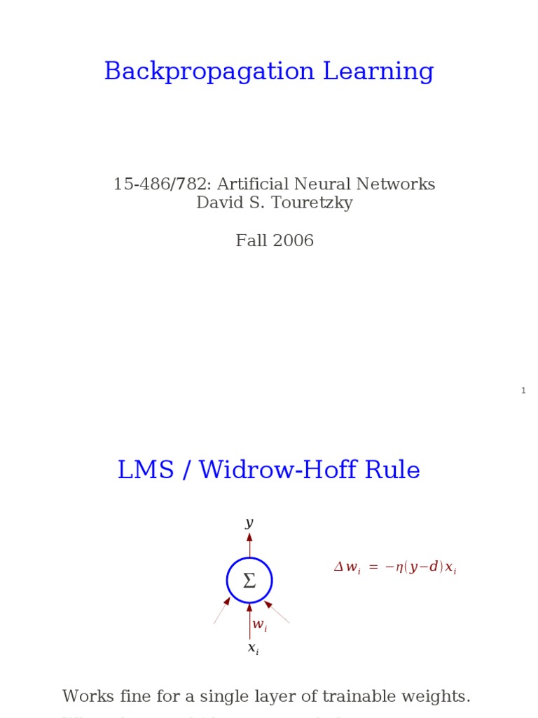 Back Propagation | PDF | Algorithms | Cybernetics