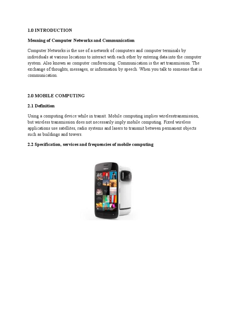 Understanding Mobile Computing Basics | PDF | Wi Max | Computer Network