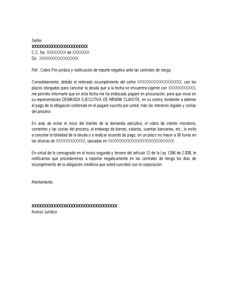 Carta A Codeudor de Cobro Prejurídico | PDF