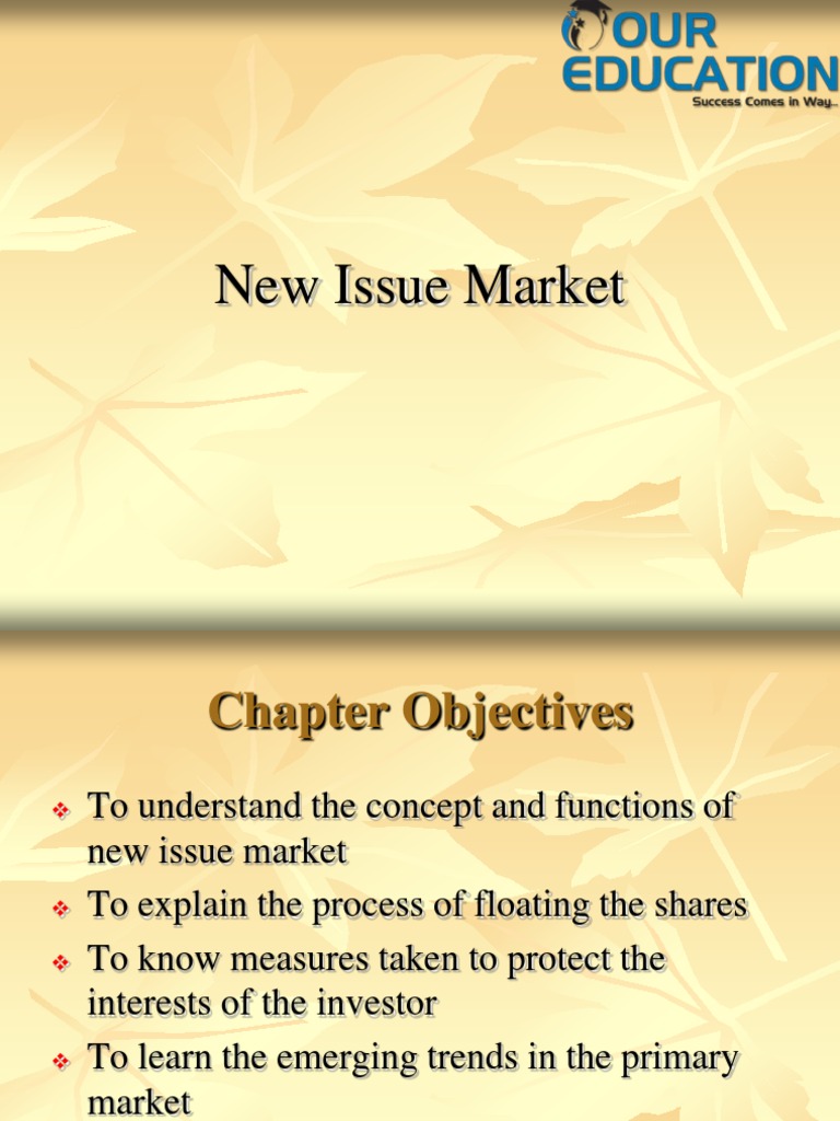 New Issue Market | PDF | Securities (Finance) | Underwriting