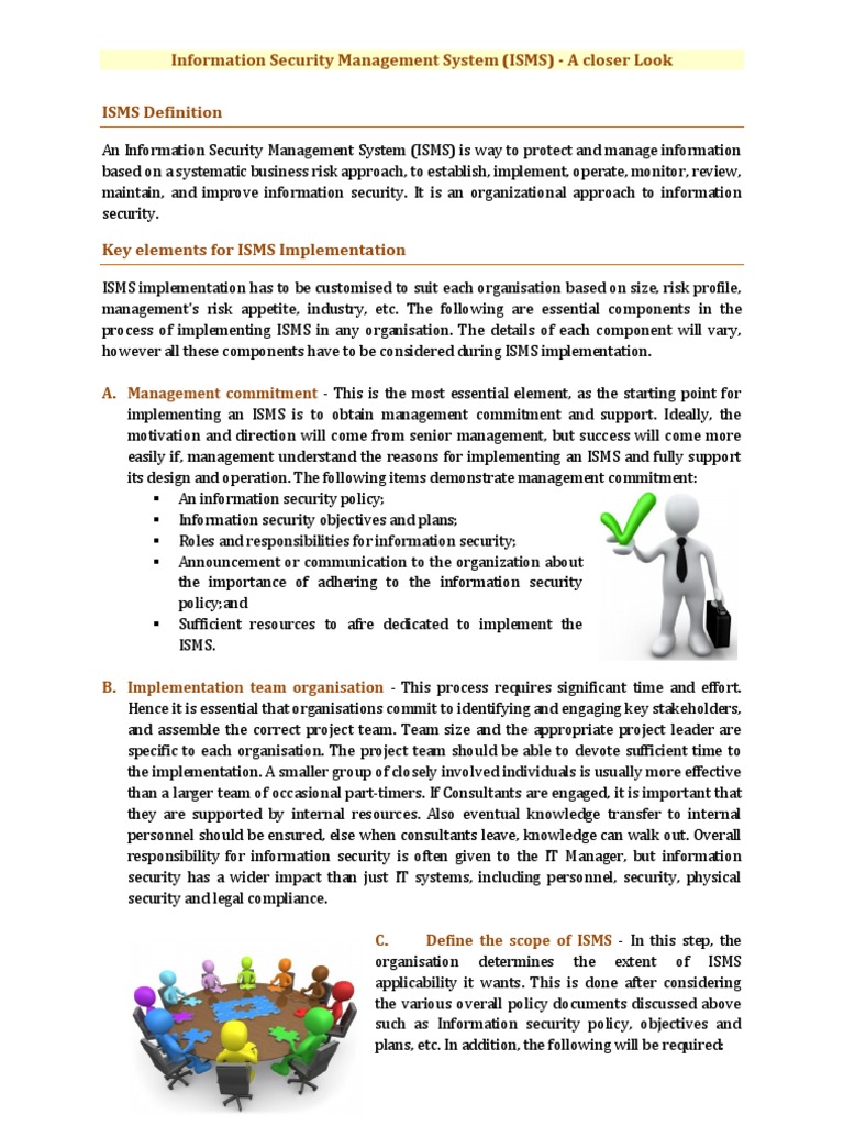 Information Security Management System (ISMS) - A Closer Look ISMS ...