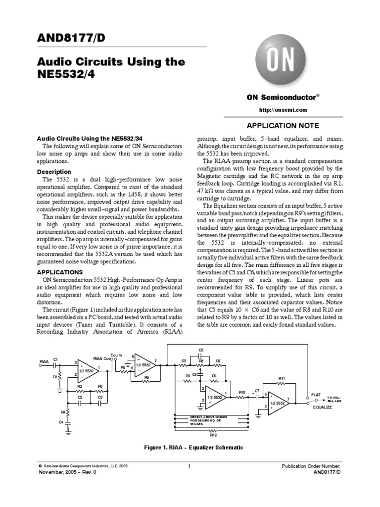 Audio Circuits Using The NE5532/34 | PDF | Amplifier | Operational ...