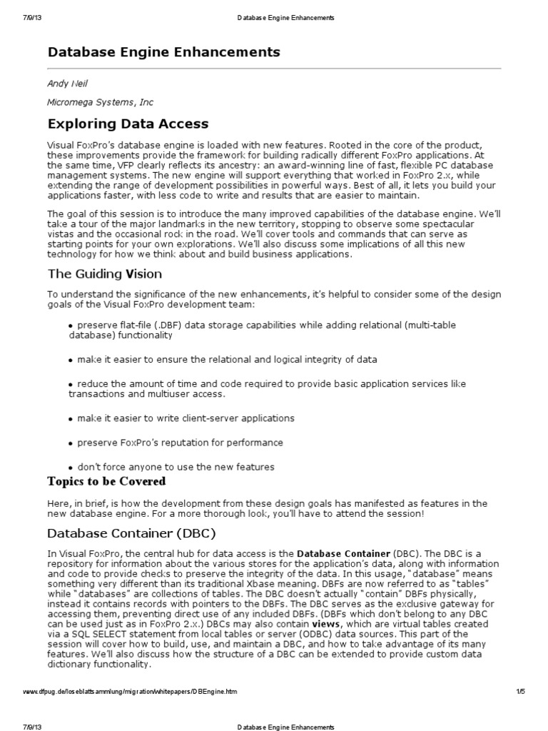 Database Engine Enhancements | PDF | Database Index | Databases