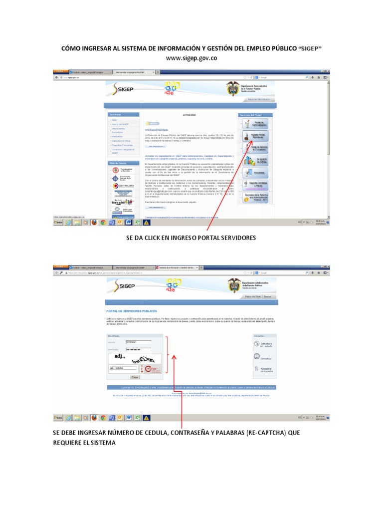 Cómo Ingresar Al Sigep | PDF