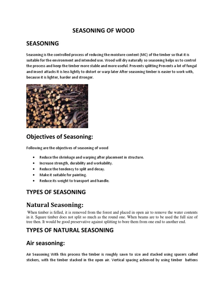 Seasoning of Wood | Lumber | Building Engineering