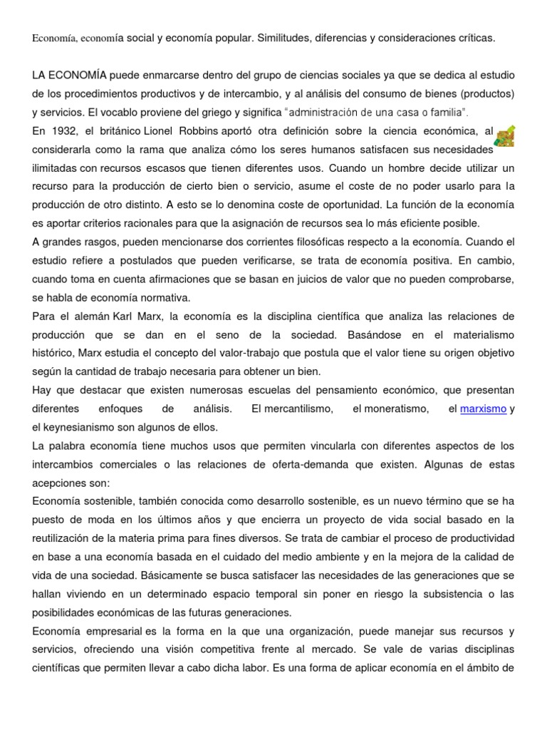 EconomíYUDITH | PDF | Economía social | Ciencias económicas
