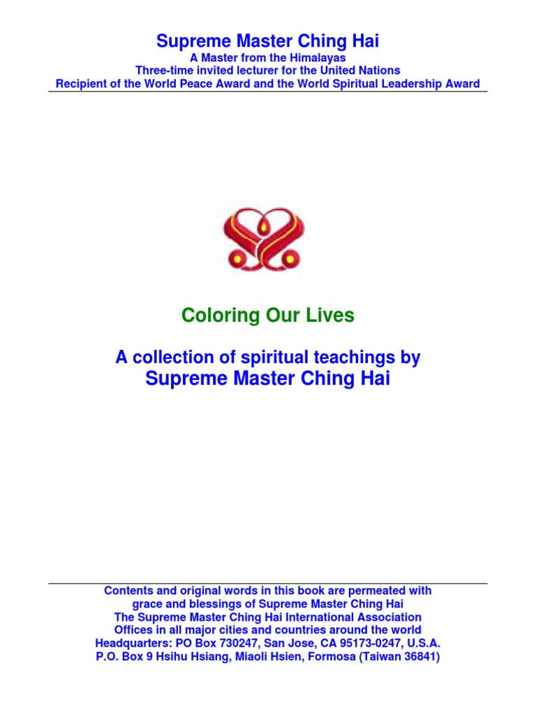 E-Book of Supreme Master Ching Hai's Coloring Our Lives | PDF ...