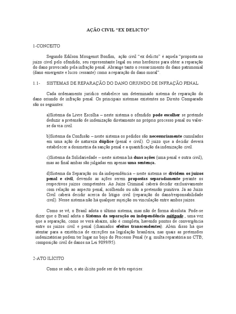 Acao Civil Ex Delicto | PDF