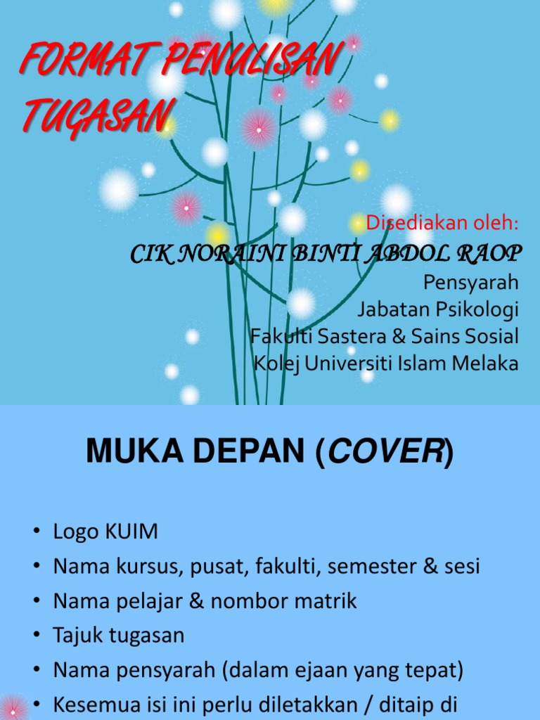 Format Penulisan Tugasan | PDF